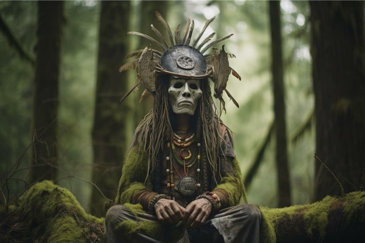 Dedicated Shaman person. Generate Ai