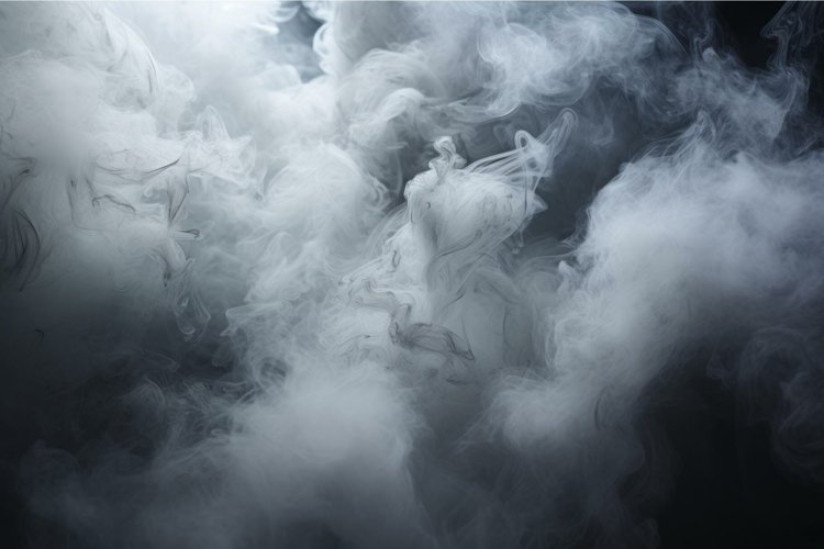 Mysterious Smoke ice photo studio light effect. Generate Ai