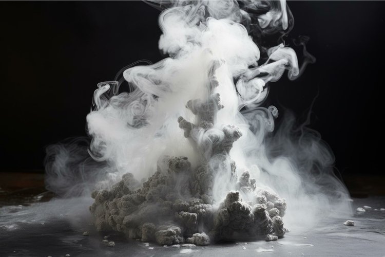Ethereal Smoke ice photo studio light effect. Generate Ai