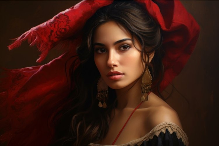 Passionate Spanish woman. Generate Ai