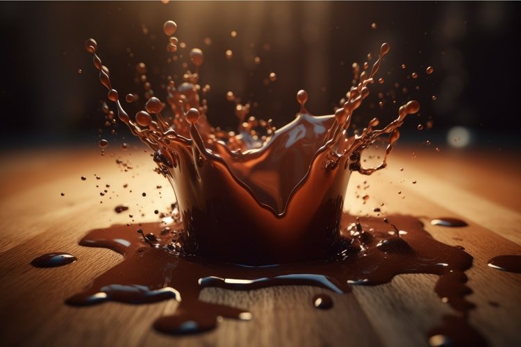 Splash coffee table. Generate Ai