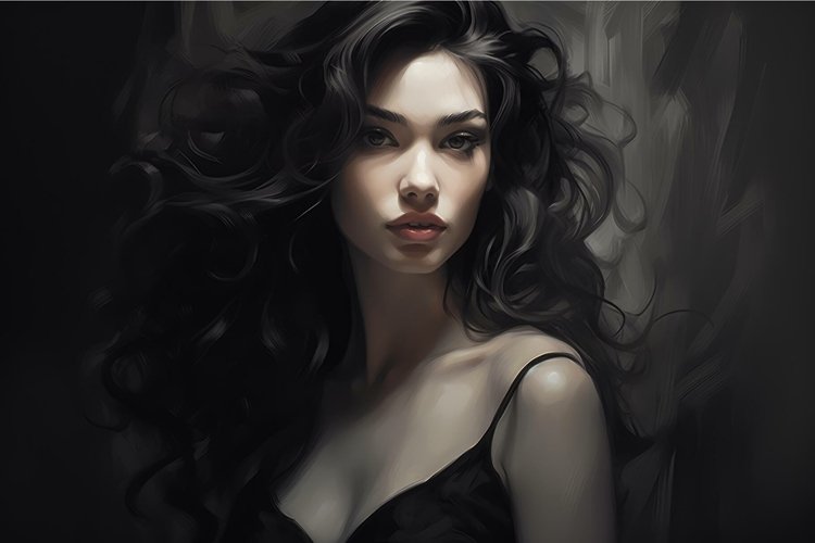 Entrancing portrait of a mysterious woman