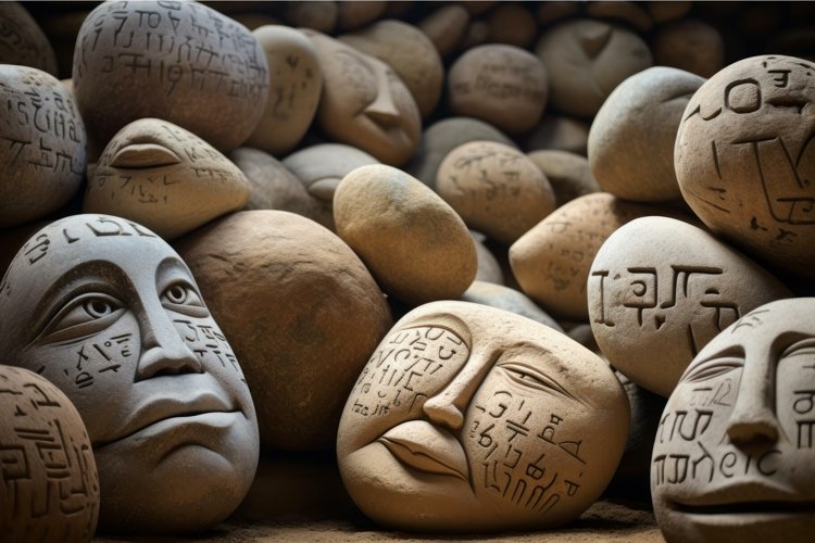 Weathered Ancient stone surface. Generate Ai