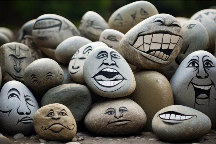 Rough Ancient stone surface. Generate Ai