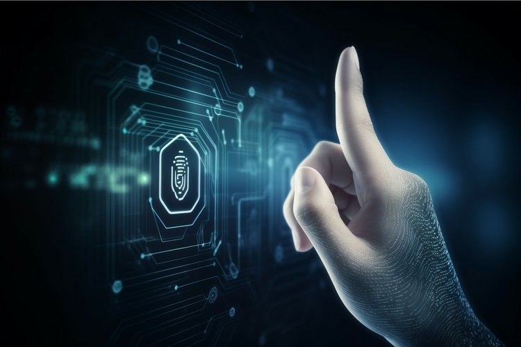 Virtual fingerprint biometric. Generate AI