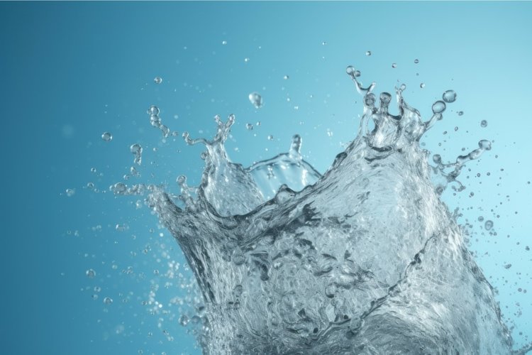 Water splash on drop. Generate Ai