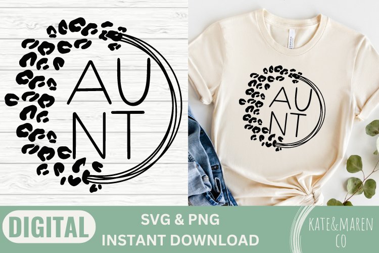 leopard aunt svg, cheetah auntie png