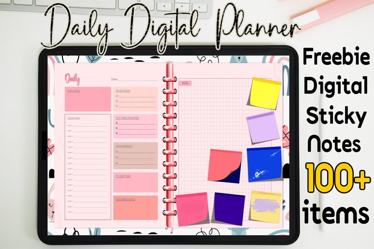Daily Digital Planner 1 pages easy use