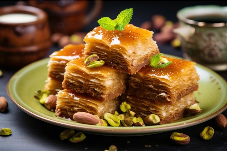 Baklava, an arabesque confection, is loved for its sweetness