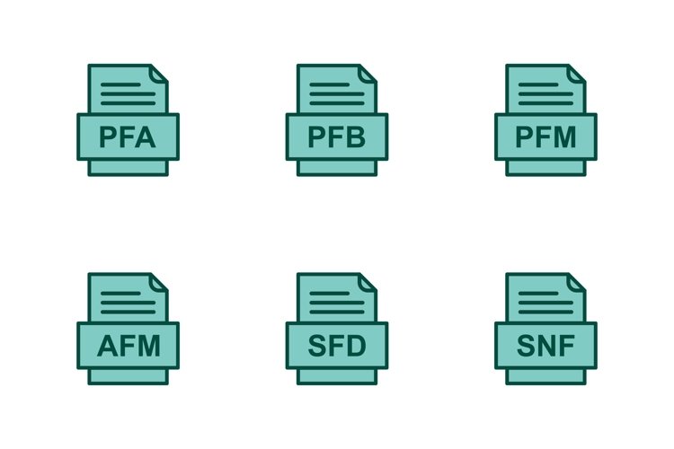 Set Of File Formats Icons (452533)