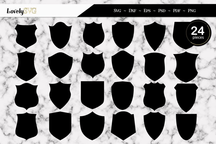 Heraldic Shields, Stickers, Labels, SVG Cut Files