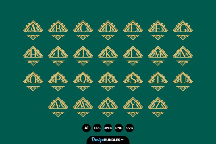 Arabesque Split Letters