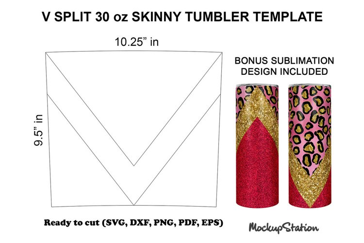 V Split Tumbler Template