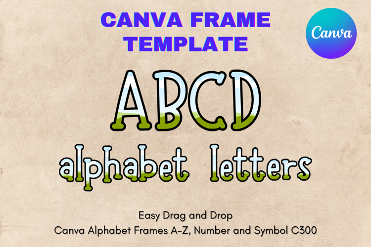 Canva Letters Frame Alphabet Template Font Add (6483111)