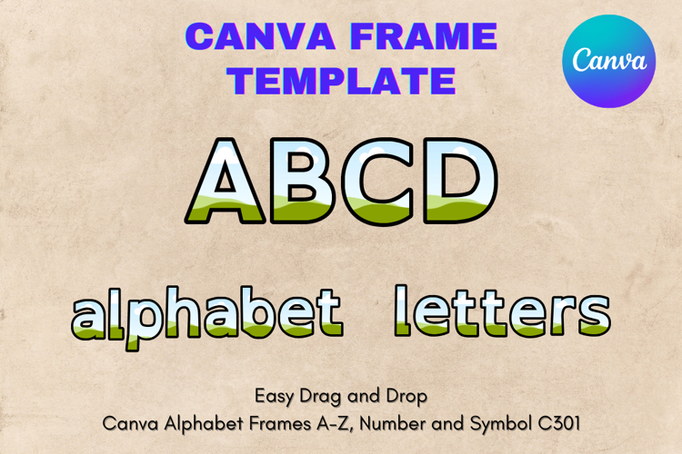 Canva Letters Frame Alphabet Template Font Add (6541168)