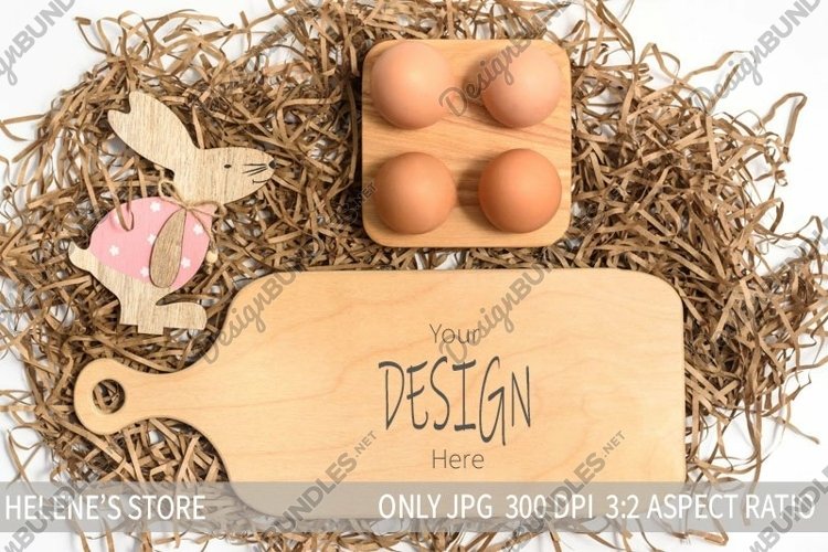 Easter cutting board mockup