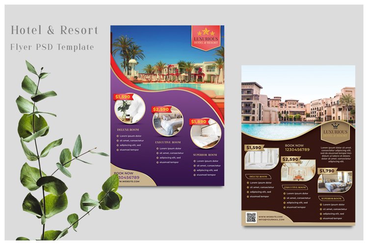 Hotel Flyer Templates 139260 Flyers Design Bundles