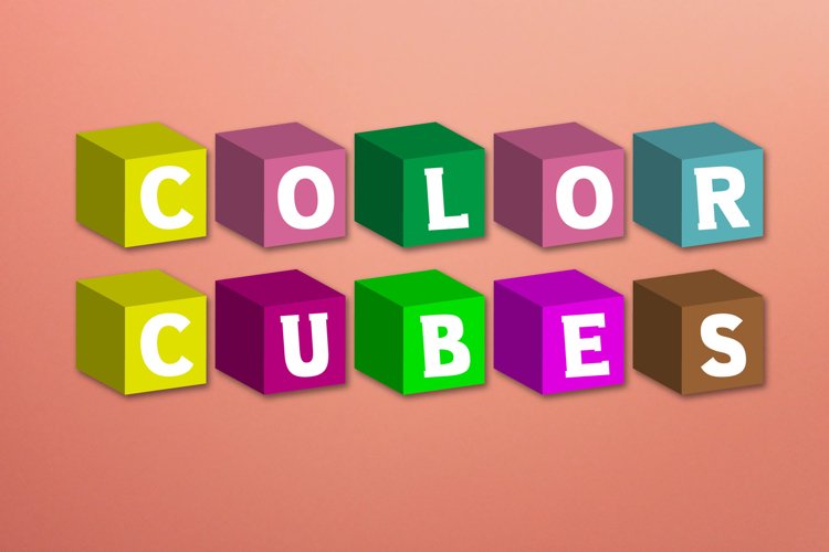 Color Cubes Font (735063) | SVG / Color | Font Bundles