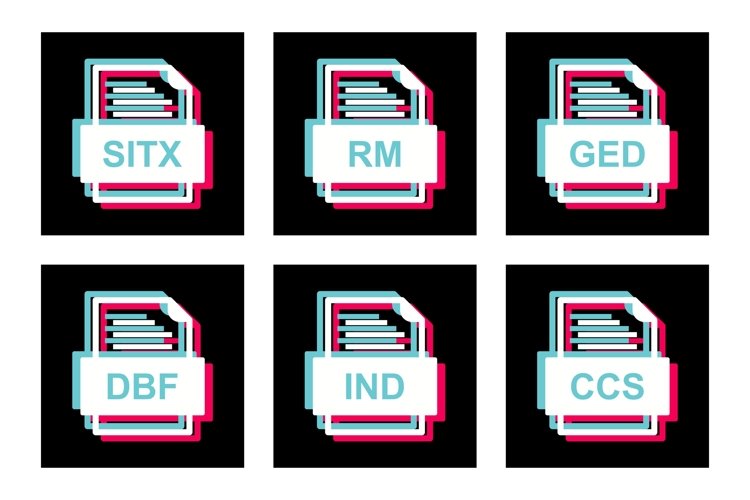 Set Of File Formats Icons (454103)