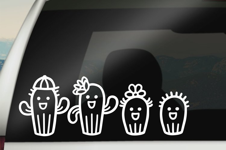 Cactus Family Cartoon Set! - Free Design of The Week | Design Bundles