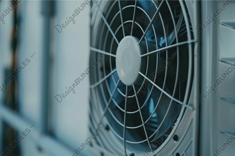 Industrial fan cooling system working providing ventilation