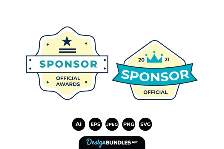 Pack of Creative Sponsoring Labels