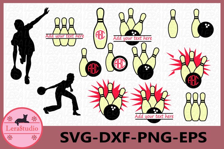 Bowling Svg, Bowling Monogram Svg, Bowling Ball SVG (233414 ...