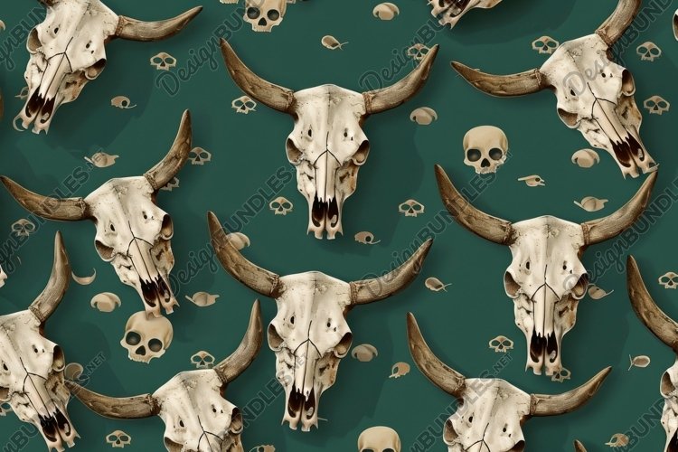 Pattern of Skulls Background Wallpaper