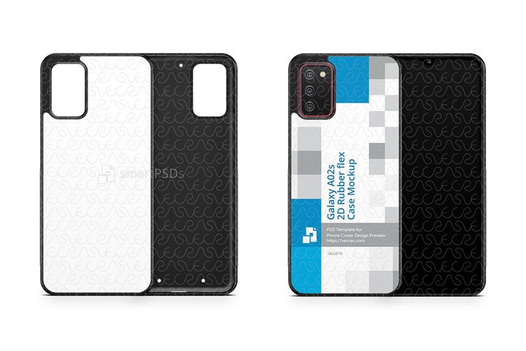 Galaxy A02s 2021 2d Rubber Flex Case Design Mockup