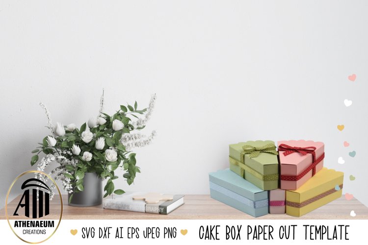 Cake Slice Box Template| Gift Box Paper cut|Birthday Box SVG