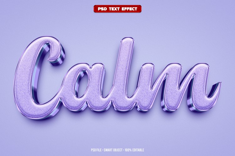 Calm 3D editable text effect