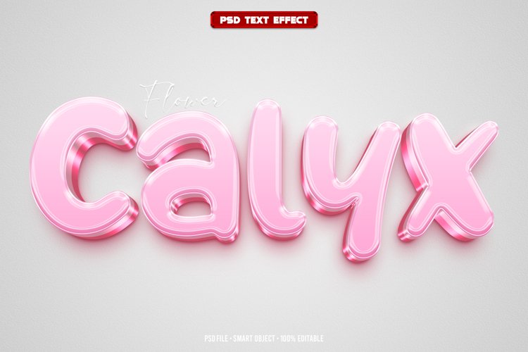 Calyx 3D editable text effect
