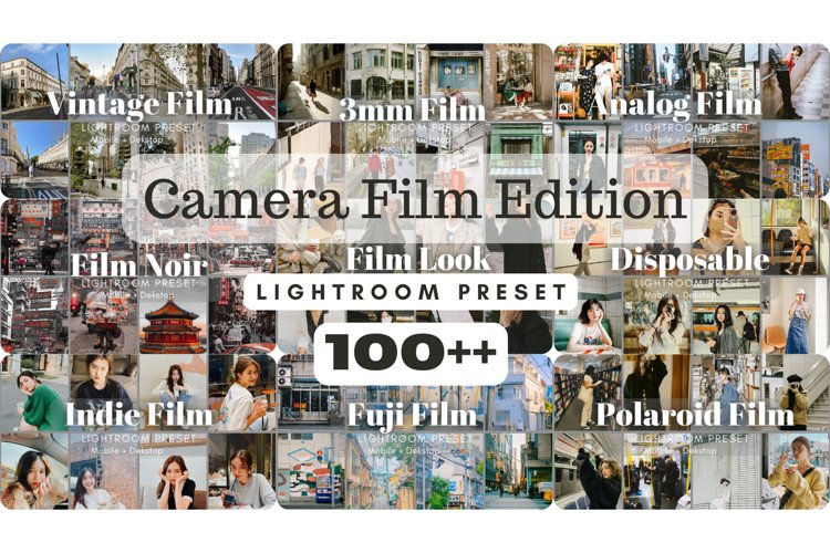 100 Camera Film Lightroom Preset IOS/Android & Dekstop