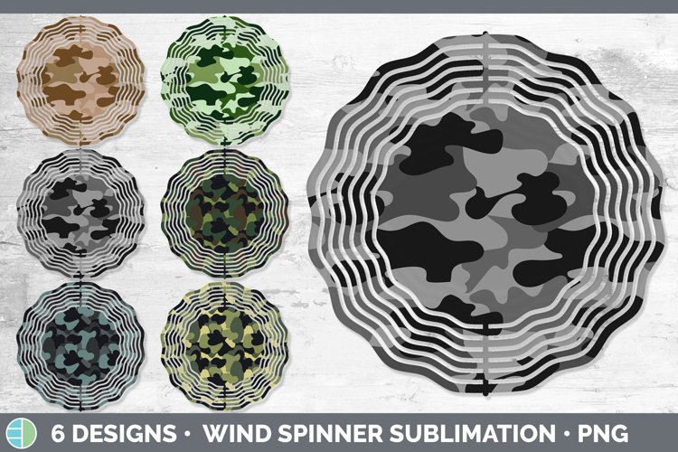 Camo Wind Spinner | Sublimation Designs Bundle