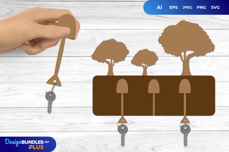 Tree Key Holder Laser Cut File