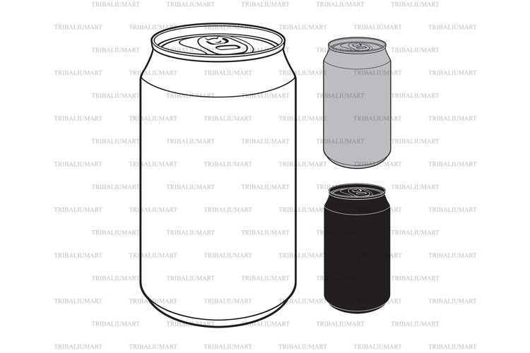 Aluminum Can - eps, jpg, dxf, svg, pdf, png files