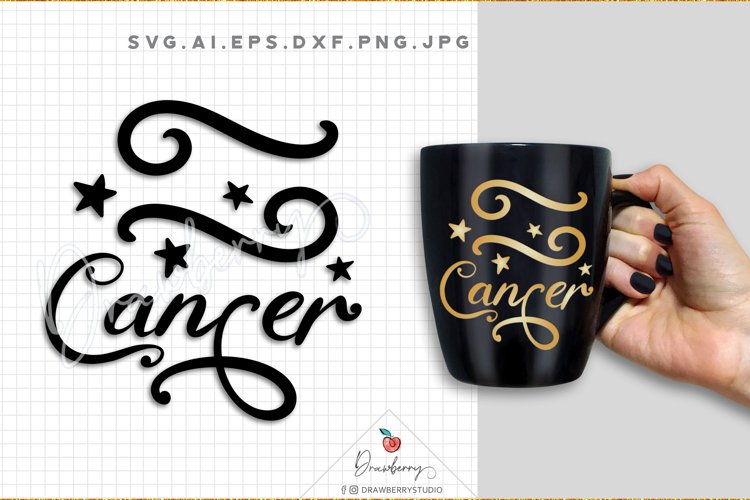 Cancer Zodiac Sign SVG, Astrology svg, Horoscope SV057