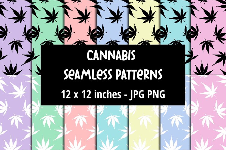 Cannabis Patterns.Cannabis Digital Paper