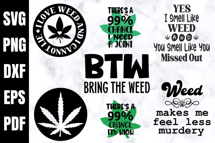 Cannabis SVG Bundle - 7 Designs (1872625) | SVGs | Design Bundles