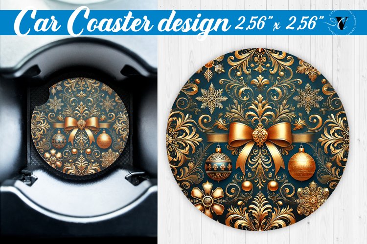 Car Coaster | Christmas Pattern | Christmas (5001437)