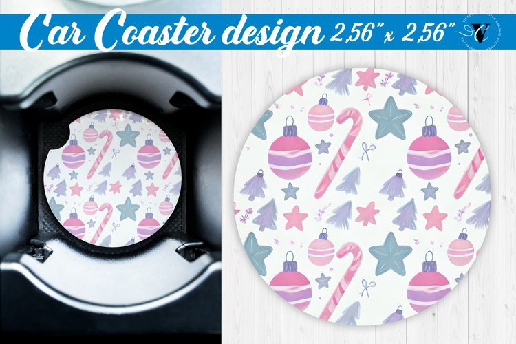 Car Coaster | Christmas Pattern | Christmas (5001363)