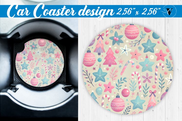 Car Coaster | Christmas Pattern | Christmas (5001365)