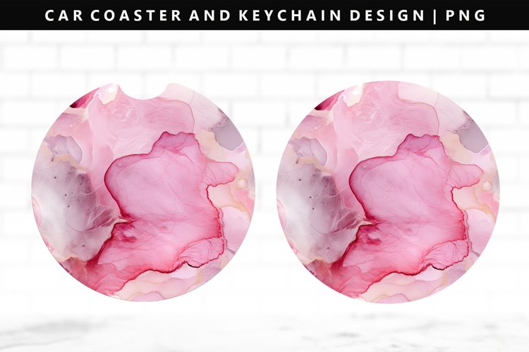 Alcohol Ink Keychain And Car Coaster Sublimation (3045534)