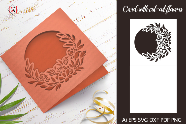 Card with Cut-Out Flowers