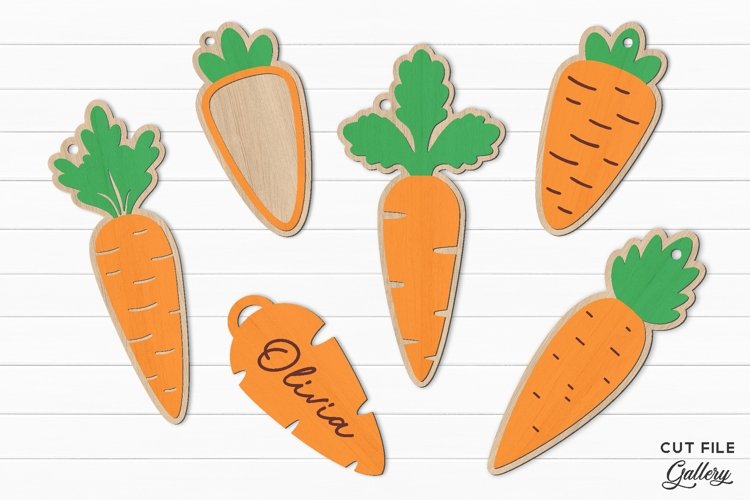 Easter basket tag SVG, Easter Carrot tag svg, laser cut svg