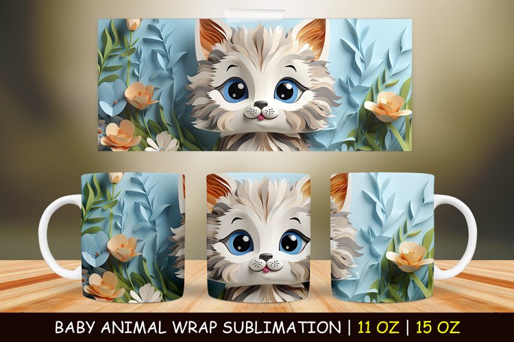 Baby Cat Mug Wrap, 11 oz &15 oz (2816680)