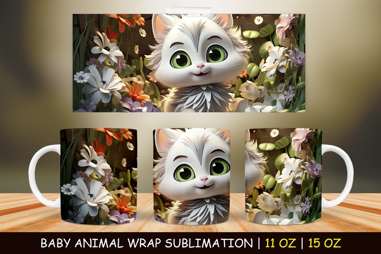 Baby Cat Mug Wrap, 11 oz &15 oz (2816683)