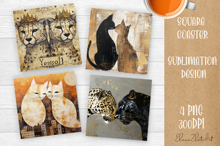 Funny Cat Coaster Sublimation| cats Coasters (5297167)