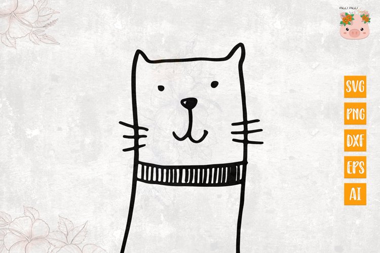 Cat SVG File, Cute Cat SVG, Cat Vector File, Cat Clipart