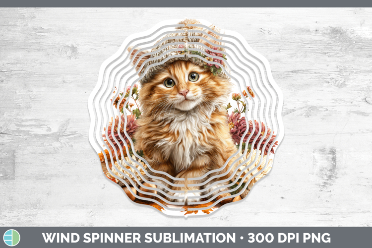 Orange Cat Wind Spinner Cats Knit Hat Sublimation Spinner De